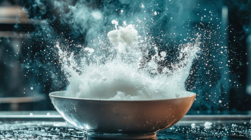 Dynamic Explosion of Powder in Slow Motion Stock Image - Image of cloud ...