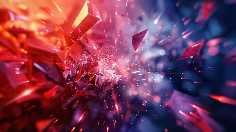 Dynamic Explosion Power Abstract Geometric Background Design Stock ...
