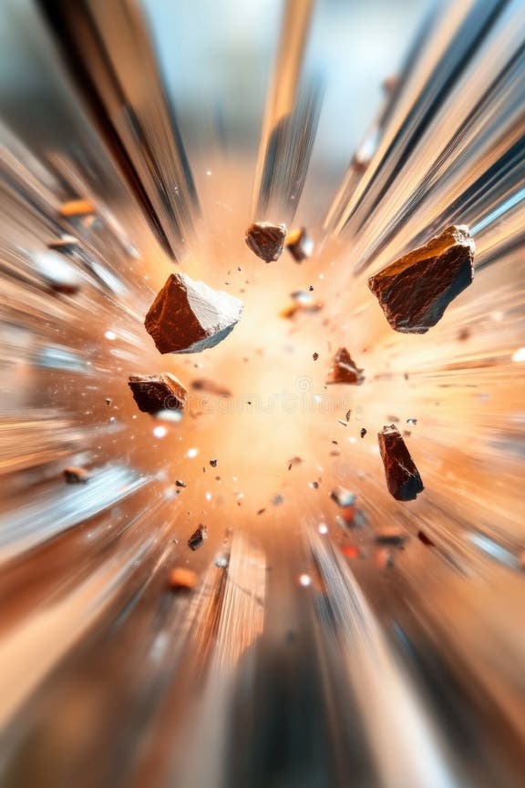 Dynamic Explosion of Rocks and Particles with Motion Blur in Mid-air ...