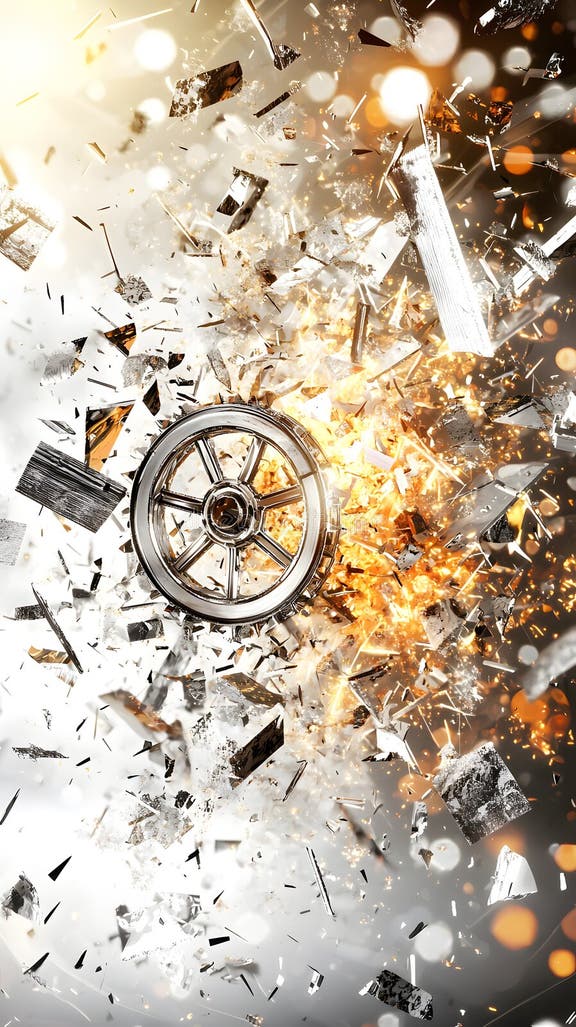 Dynamic Explosion of a Safe Lock Mechanism. Stock Photo - Image of dynamic, chaos: 359775108