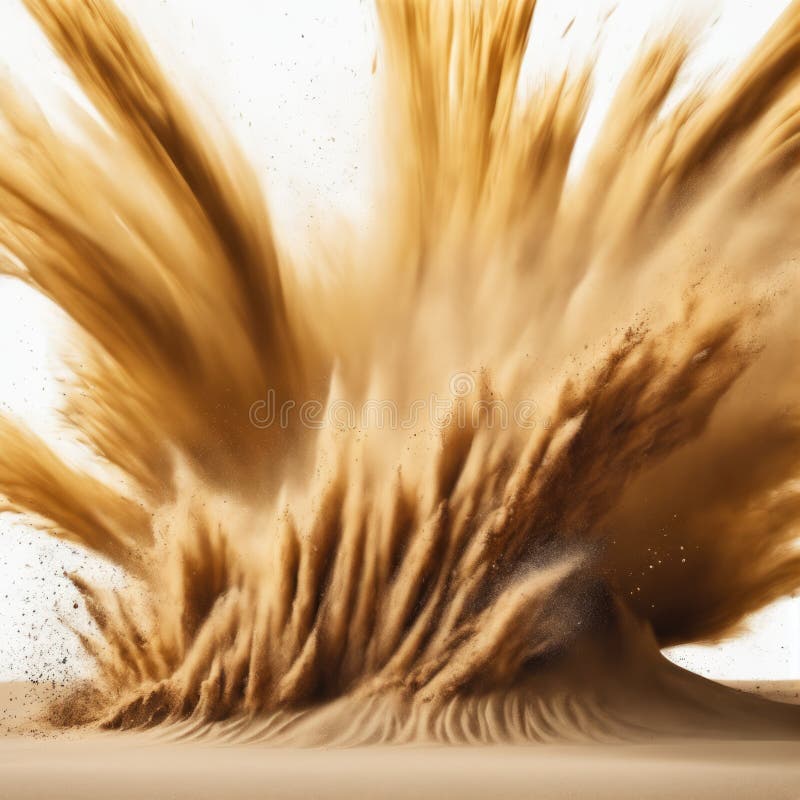 Dynamic Explosion of Sand Captured in a High-Speed Mid-Air Burst Stock ...