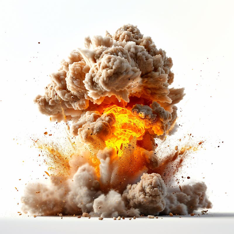 Dynamic Explosion Sends Shockwaves through the Air Amidst a Cloud of ...