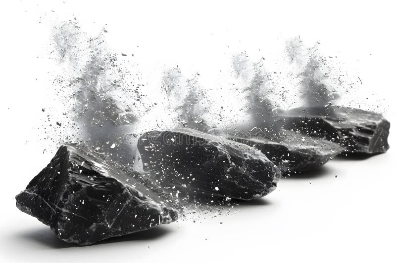 Dynamic Explosion of Shattering Rocks Captured in Motion for Creative ...