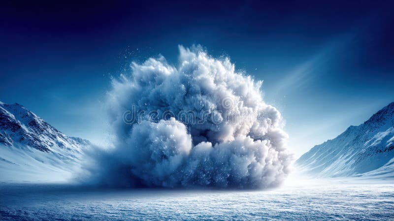A Dynamic Explosion of Snow Creates a Breathtaking Winter Landscape ...