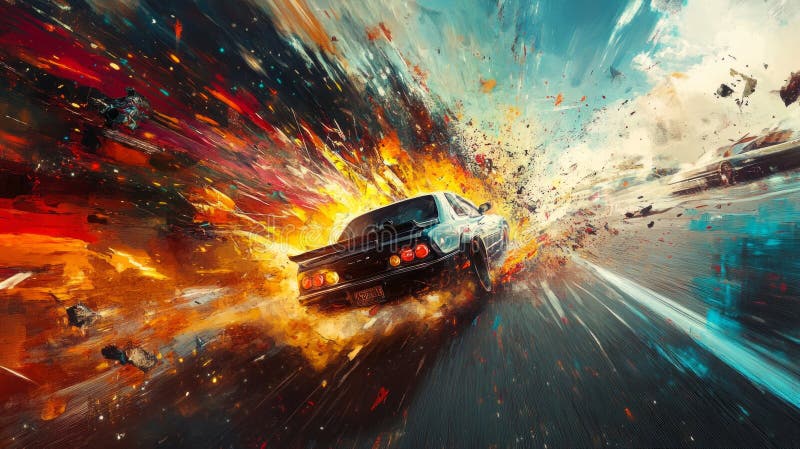 A Dynamic Explosion of Speed and Power Captures the Essence of a Racing ...