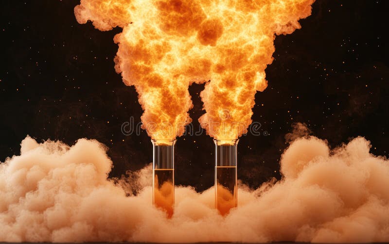Dynamic Explosion with Vibrant Flames and Smoke, Showcasing the Power ...