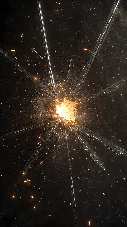 Dynamic Explosion with Vibrant Sparks and Light Stock Illustration ...