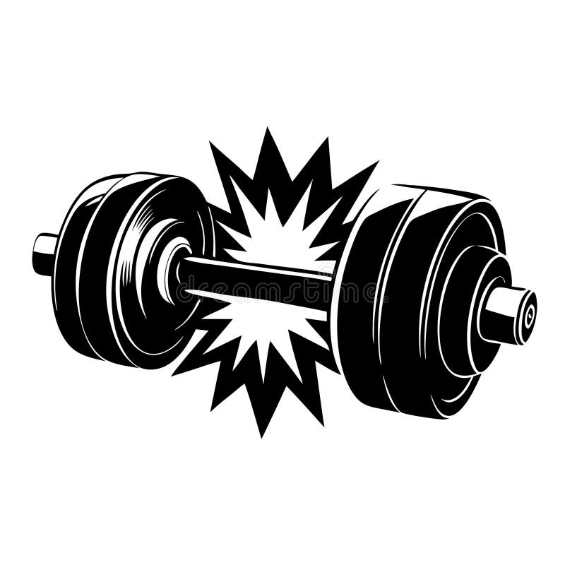 Dynamic Explosive Dumbbell Illustration for Fitness and Strength ...