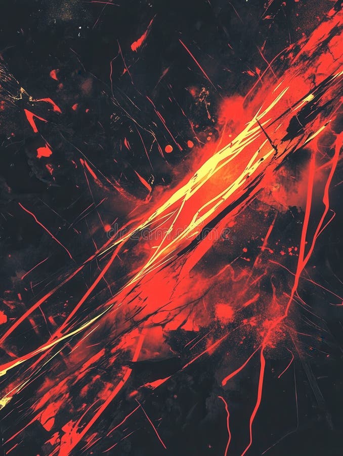 Chaotic Energy Expressed through Sharp Red and Black Splashes ...