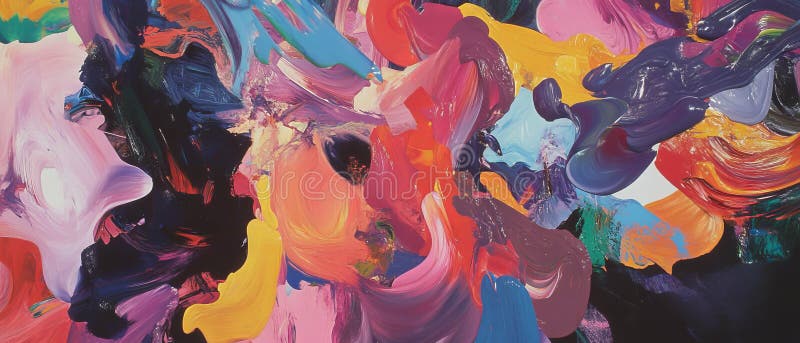 Dynamic Expression of Color in Abstract Brushstrokes Creates a ...