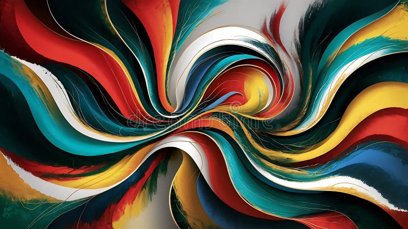 Dynamic Expressionism in Acrylic Abstract Painting Background Stock ...