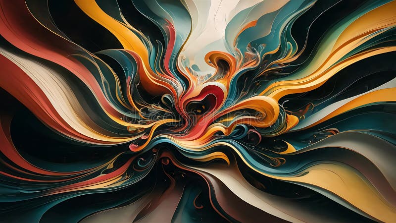 Dynamic Expressionism in Acrylic Abstract Painting Background Stock ...