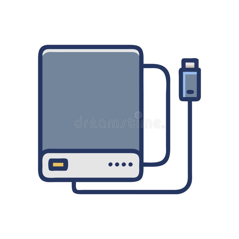 Dynamic External Hard Drive Icon for Storage Stock Vector ...