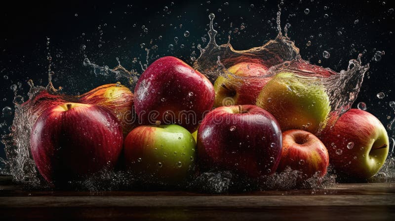 Dynamic Falling Apples: Colorful and Fresh Editorial Photography Stock ...