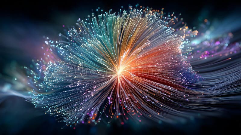 Dynamic Fiber Optic Light Display Stock Image - Image of abstract ...