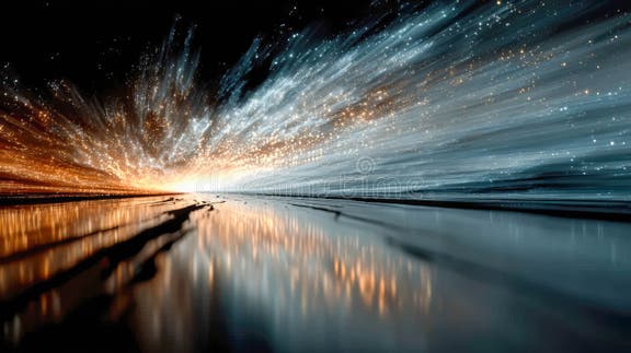 Dynamic Fiber Optic Streams of Light Creating a Glowing Tunnel Effect ...