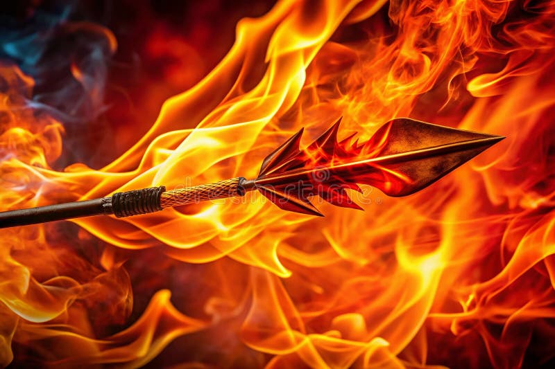Dynamic Fiery Arrow Macro Photography: Transparent Background Image for ...