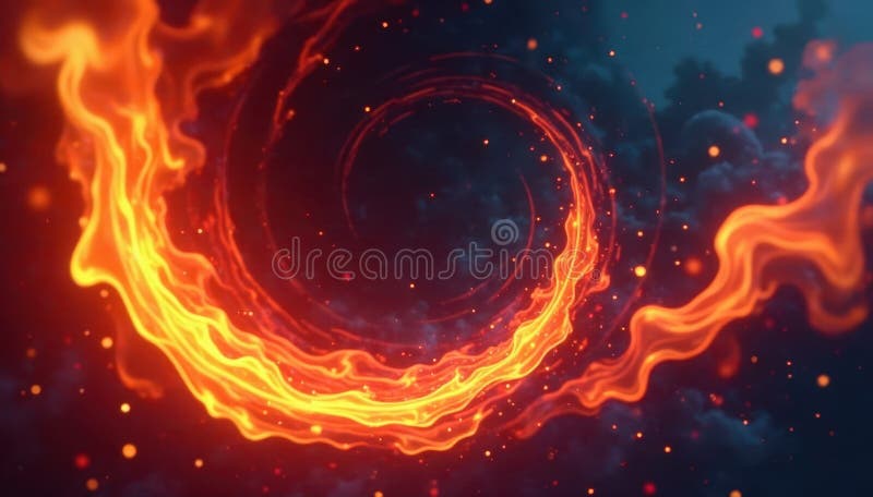 Dynamic Fiery Swirls, Creating an Abstract Burning Effect , Red, Art ...