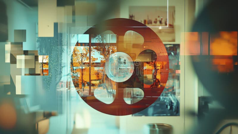 Dynamic Film Reel Showcasing Overlapping Scenes in a Creative Studio a ...