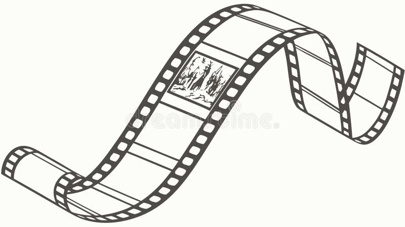 Dynamic Film Strip Element for Creative Projects, Media, Vector Design ...