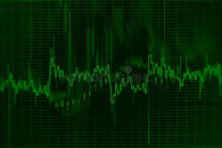 Dynamic Financial Background with Green Candlestick Stock Market Chart ...