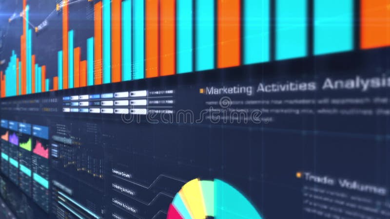 Dynamic Financial Bar Chart with Data Markers Stock Video - Video of ...