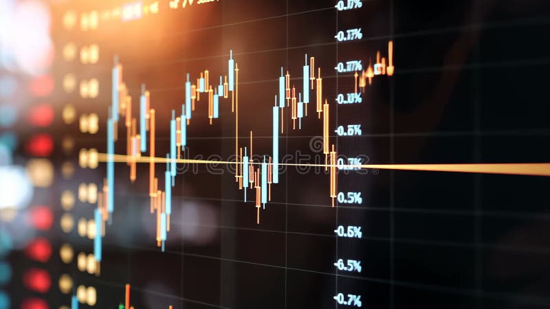 Dynamic Financial Chart Movement Reflecting Market Trends and Data ...