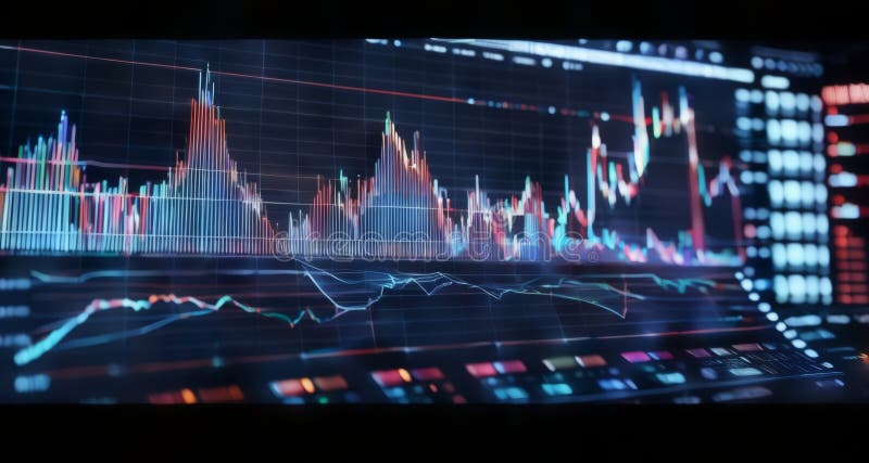 Dynamic Financial Data on a Digital Dashboard Stock Illustration ...