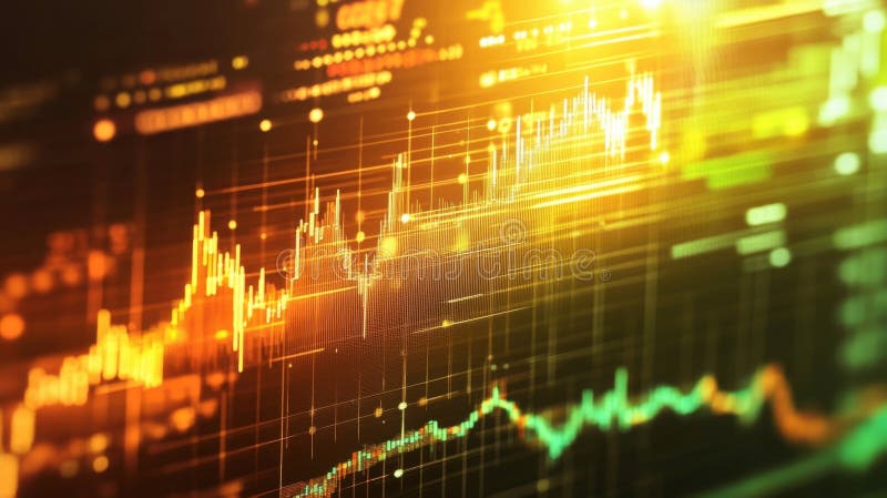 Dynamic Financial Data Visualization. AI Generated Stock Image - Image ...