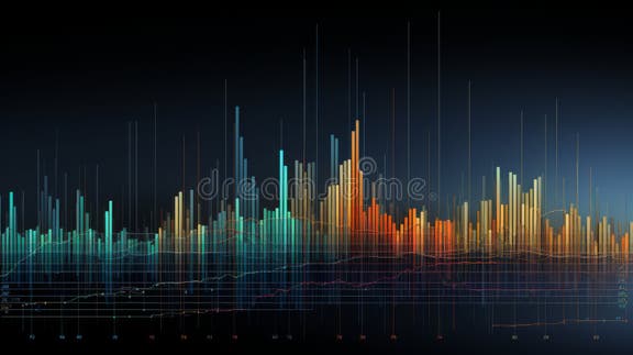Dynamic Financial Data Visualization with Colorful Graphs and Charts. Generative AI Stock Image ...