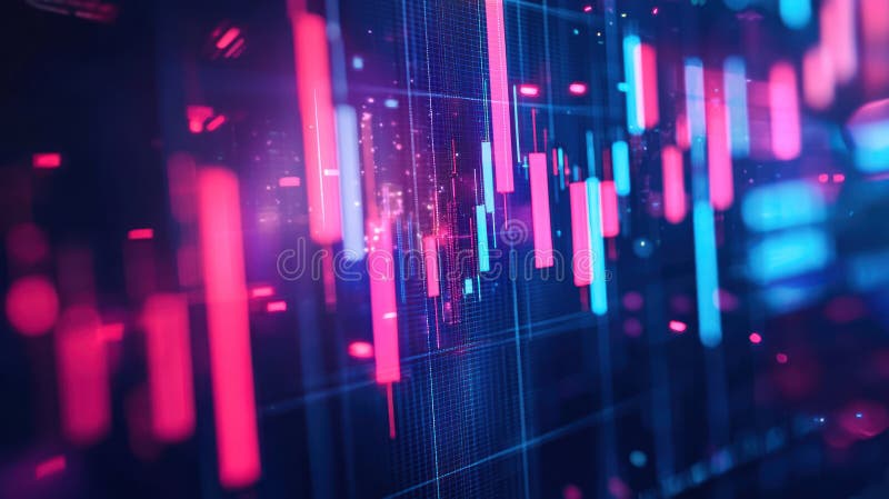 Dynamic Financial Data Visualization with Vibrant Colors and Abstract ...