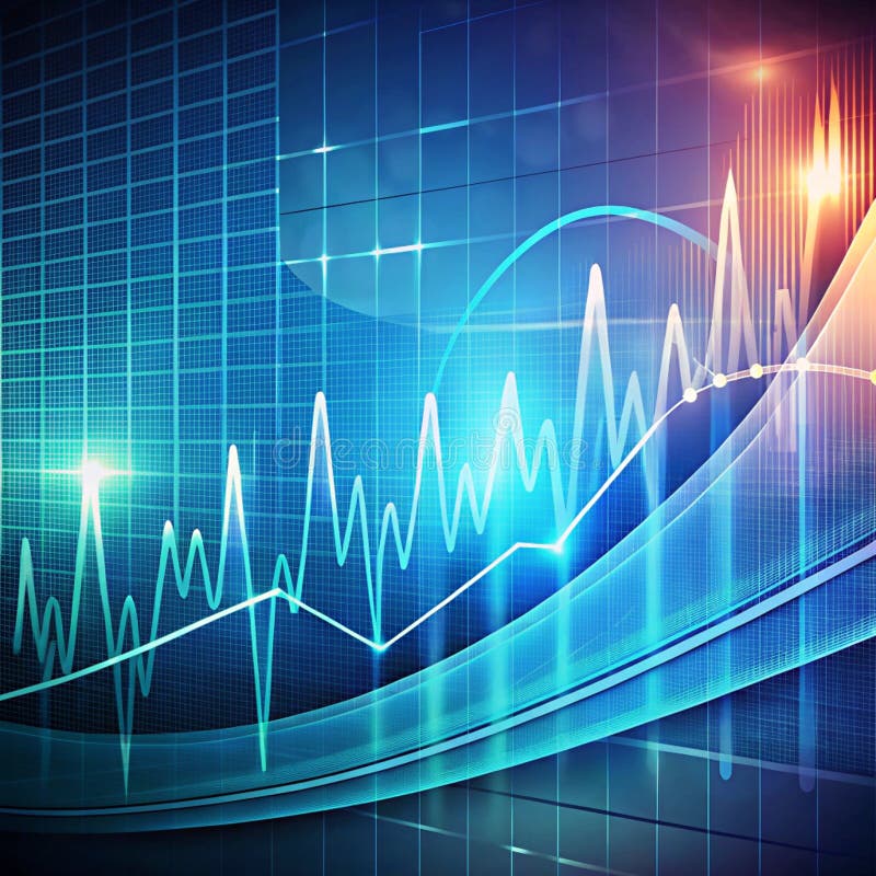 Dynamic Financial Graph with Upward Trend Stock Photo - Image of fluctuations, progress: 386700450