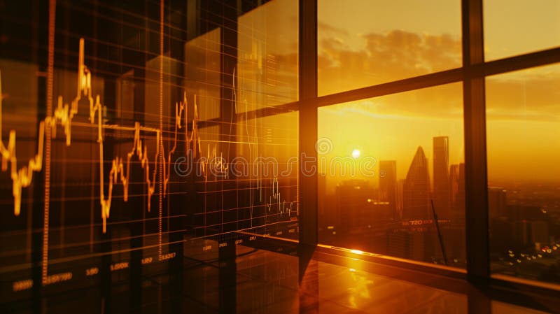 Dynamic Financial Graphs Background, Generative AI Stock Illustration ...