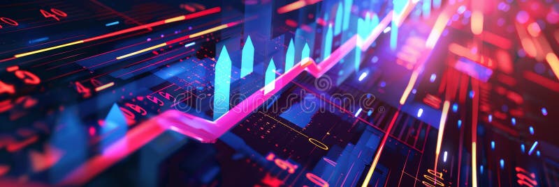 Dynamic Financial Growth Chart with Futuristic Data Visualization - a ...
