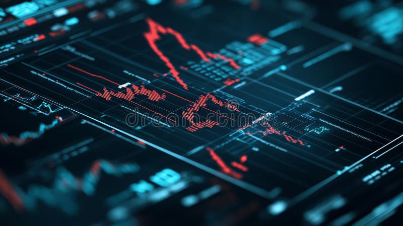 Dynamic Financial Market Analysis Chart Stock Illustration ...