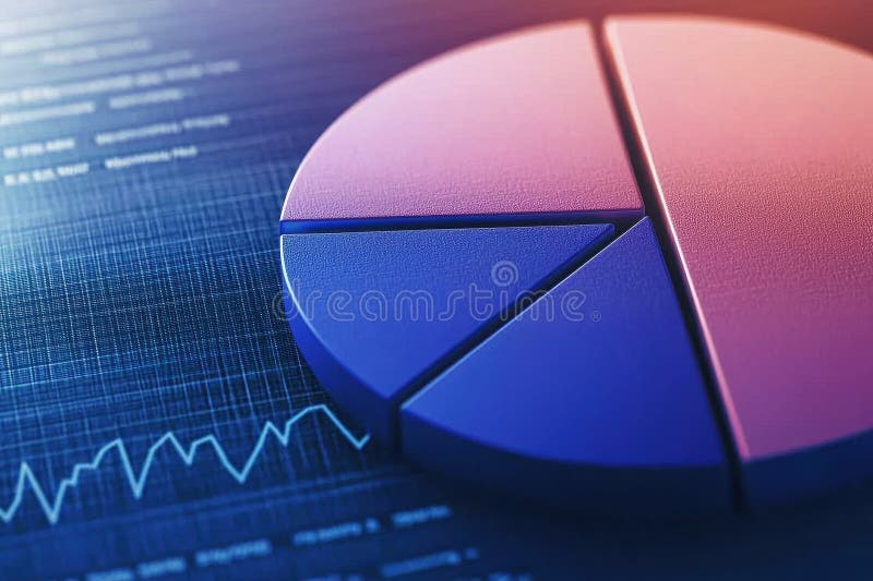 Dynamic Financial Presentation Slide with Pie Chart and Business Data ...