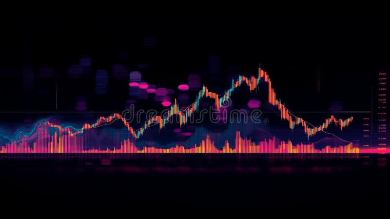 Dynamic Financial Stock Market Chart with Vibrant Data Visualization for Analysis Stock ...