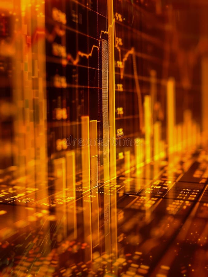 Dynamic Financial Stock Market Data and Statistics Displayed on a High ...