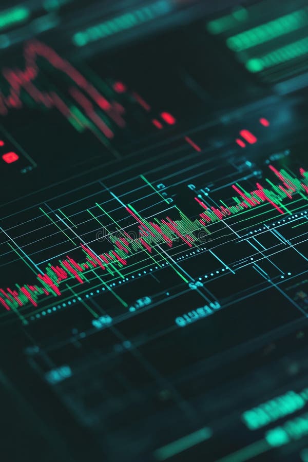 Dynamic Fintech Emblem Hovering Over a Digital Ledger Graphic Enhanced ...