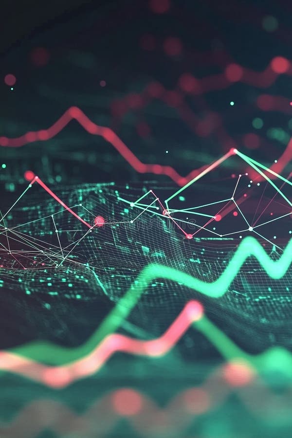 Dynamic Fintech Emblem Hovering Over a Digital Ledger Graphic Enhanced ...