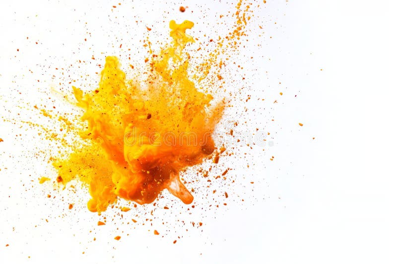 Dynamic Fire Explosion with Flying Particles Spreading Outward, Glowing ...