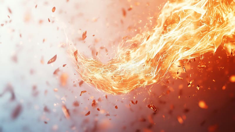 Dynamic Fire Flames Particles Creating Fiery Atmosphere Stock Photos ...