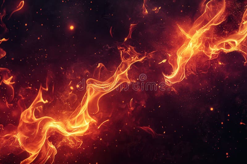 Dynamic Fire-inspired Background with Glowing Flames and Intense ...