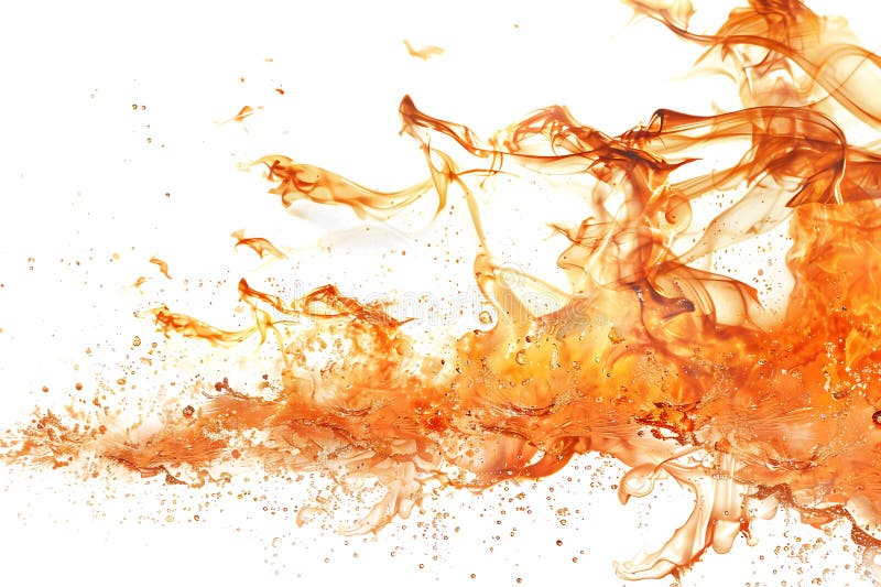 A Dynamic Fire Splash Spread, Isolated on a Transparent Background ...