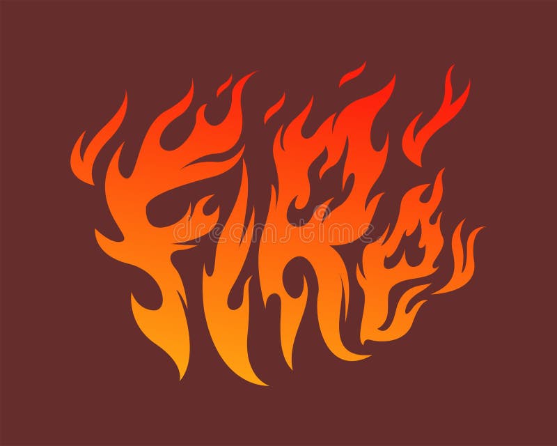 Flaming Typography Exudes Intensity Stock Illustrations – 1 Flaming ...