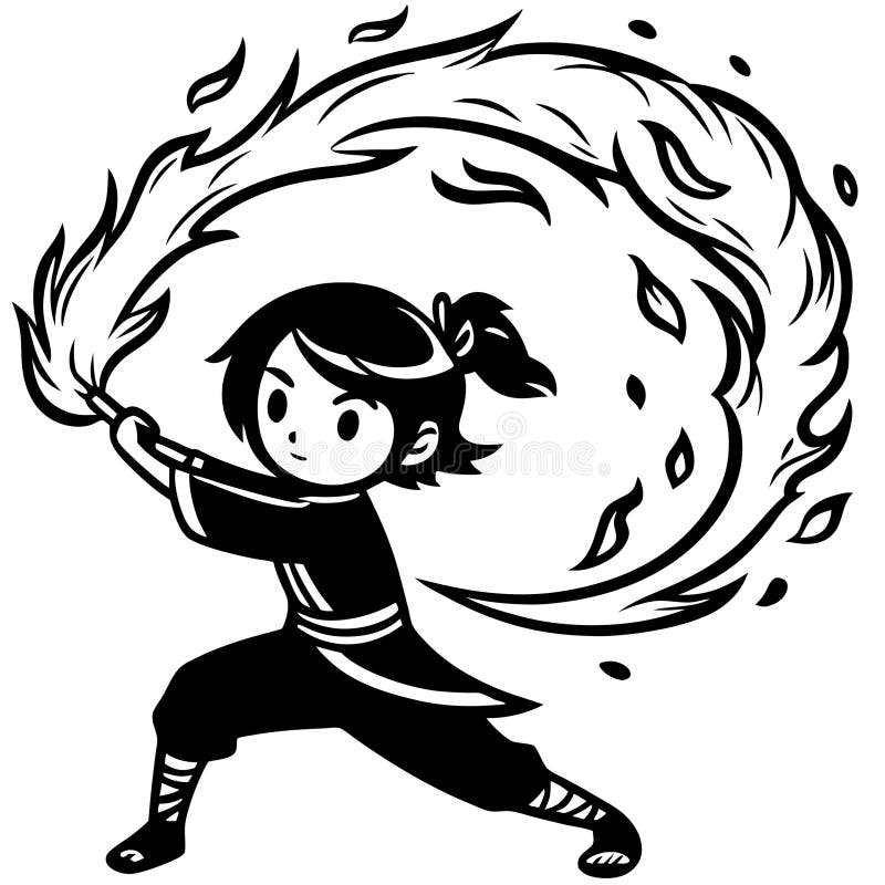 Firebender Character Stock Illustrations – 6 Firebender Character Stock ...