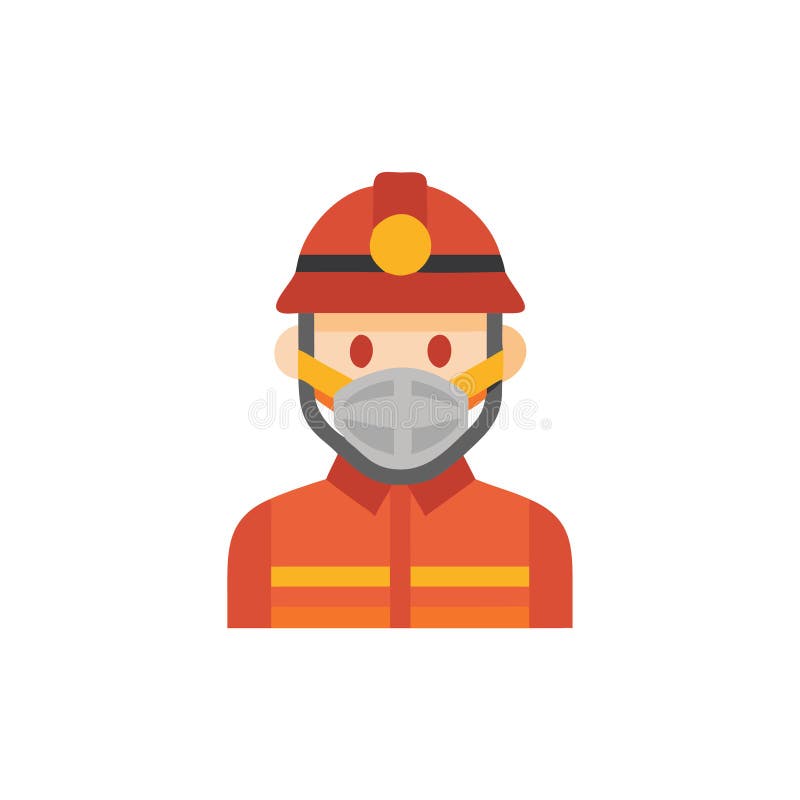 Dynamic Firefighter Icon for Emergency Stock Illustration ...