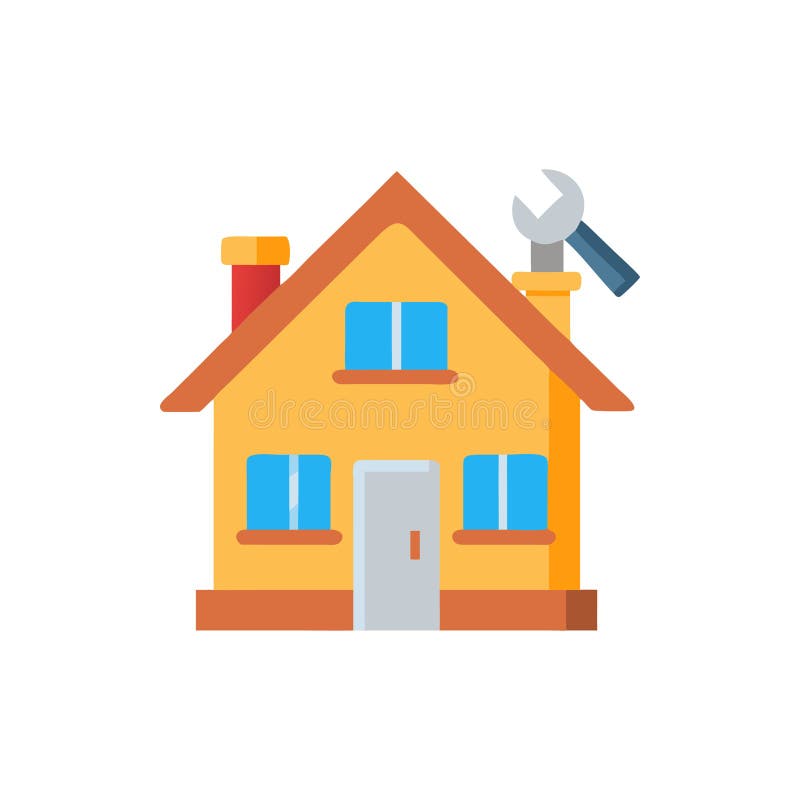 Dynamic Fixer Upper Home Graphic Icon Stock Illustration - Illustration ...