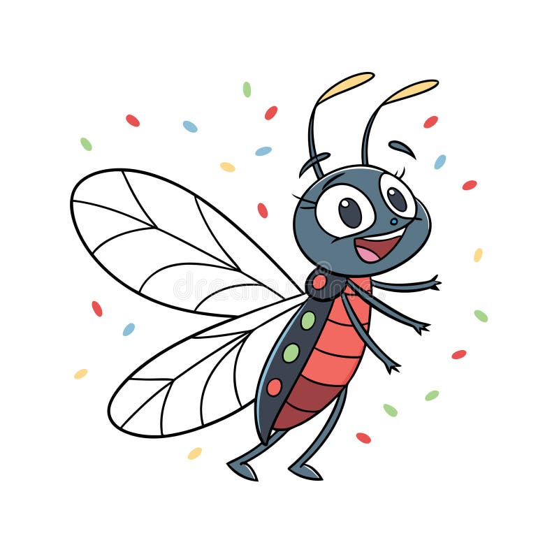 Dynamic Fizz the Fancy Firefly Character Stock Vector - Illustration of ...
