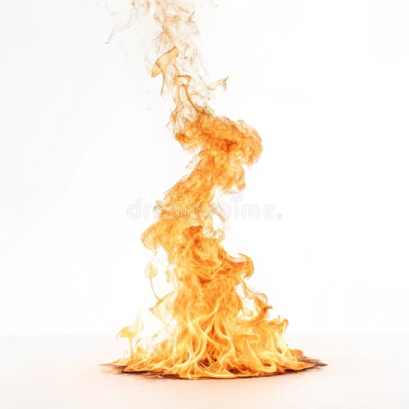 Flame Effect Isolated on White Background Stock Illustration ...